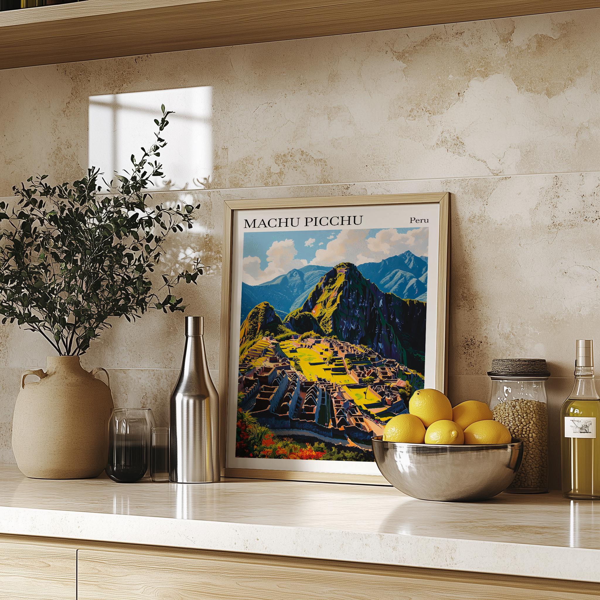 Machu Picchu Poster, Peru Travel Poster, Machu Picchu Art, Inca Culture ...