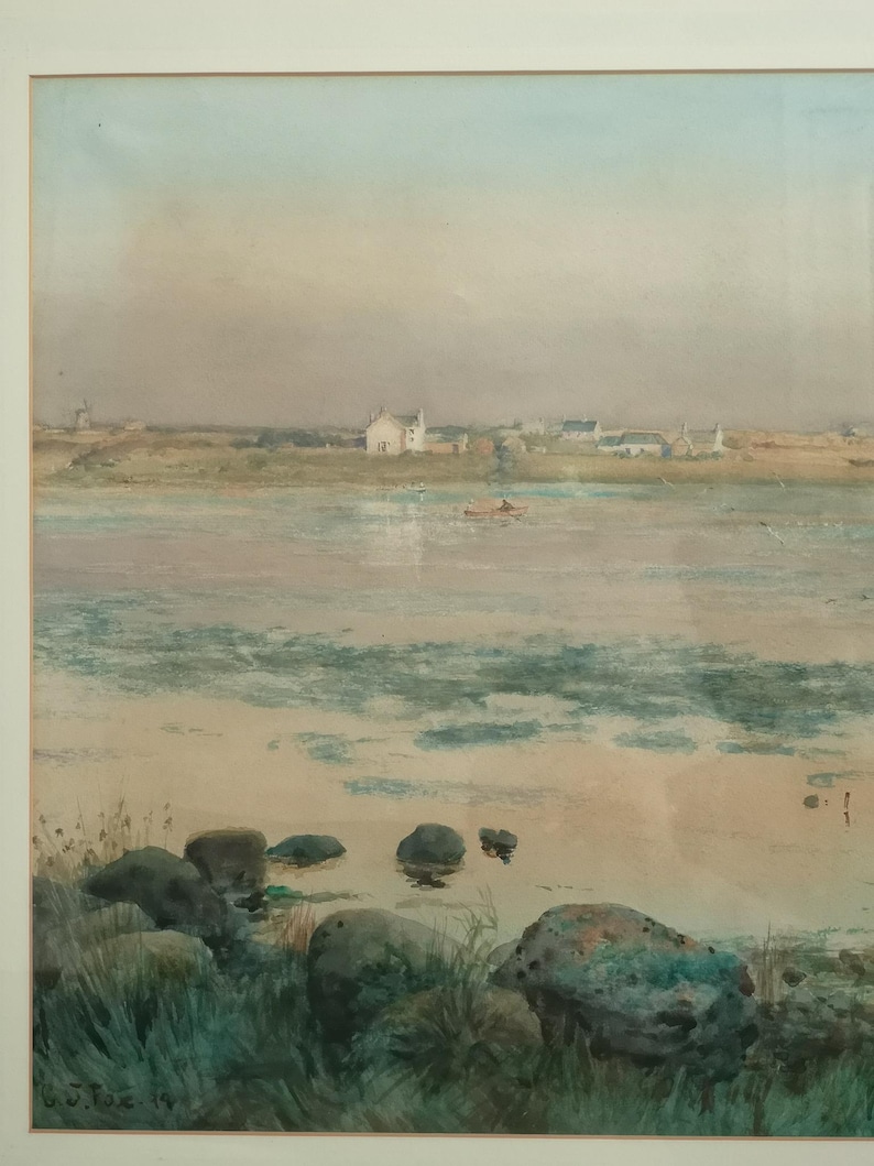 Charles James Fox (Brytyjczyk, 1822-1904) Akwarela pejzażowa, ok. 1894 ...