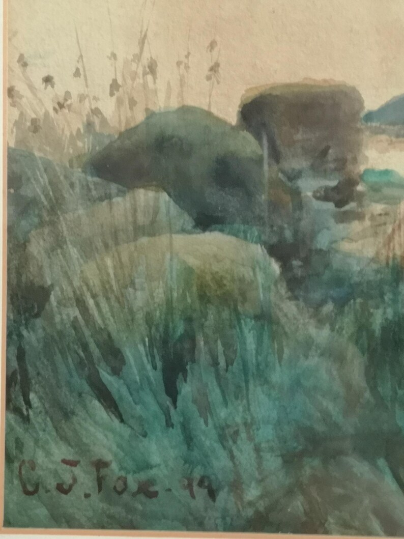 Charles James Fox (Brytyjczyk, 1822-1904) Akwarela pejzażowa, ok. 1894 ...