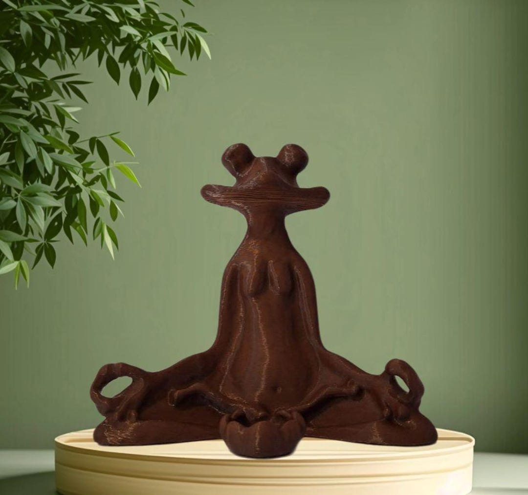 Meditating Frog .STL 3D File - Etsy