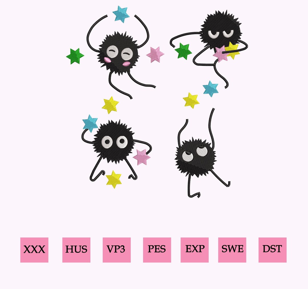 Susuwatari Digital File Embroidery Design, Spirited Away, My Neighbor ...