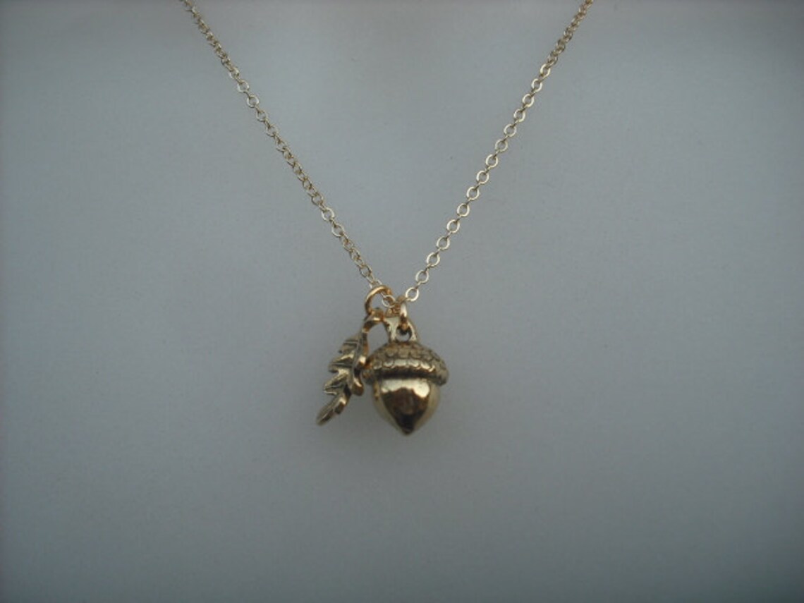 14k Gold Filled Chain - a Little Acorn Necklace - Etsy