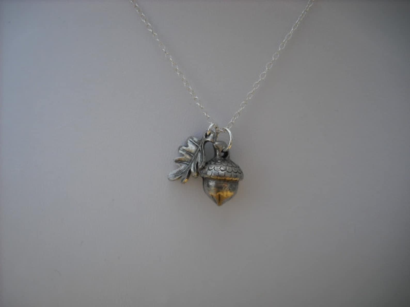 Sterling Silver Chain - a Little Acorn Necklace - Etsy