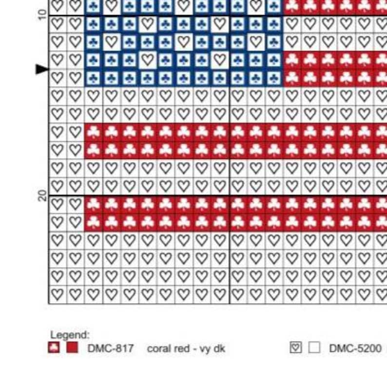 American Flag Needlepoint Chart – 3"x2" 13 Mesh Canvas – Patriotic ...