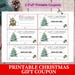 Christmas Coupon Template, Gift for Kids ,parent Teacher Reward Coupons ...