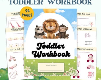 Toddler Educational Workbook | Printable Preschool Workbook, Tracing ...