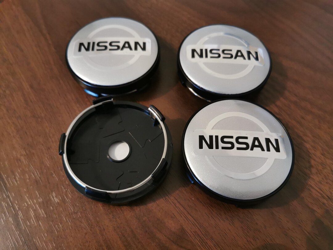 4 Nissan Hub Caps Ø60mm Wheel Center White Silver - Etsy