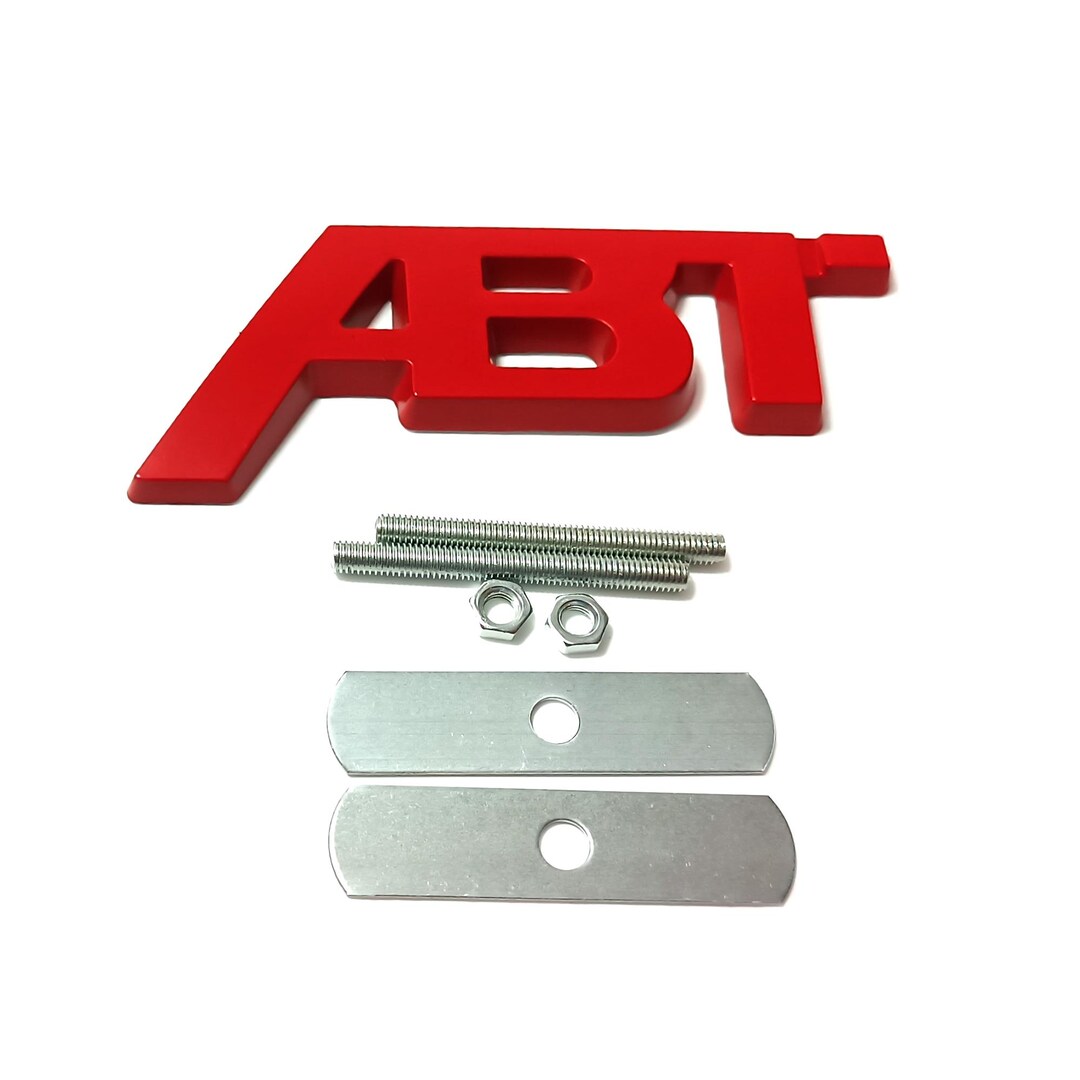 Logo Emblem ABT Grille Grill in Red Metal - 115x55 Mm or 80x36 Mm - Etsy