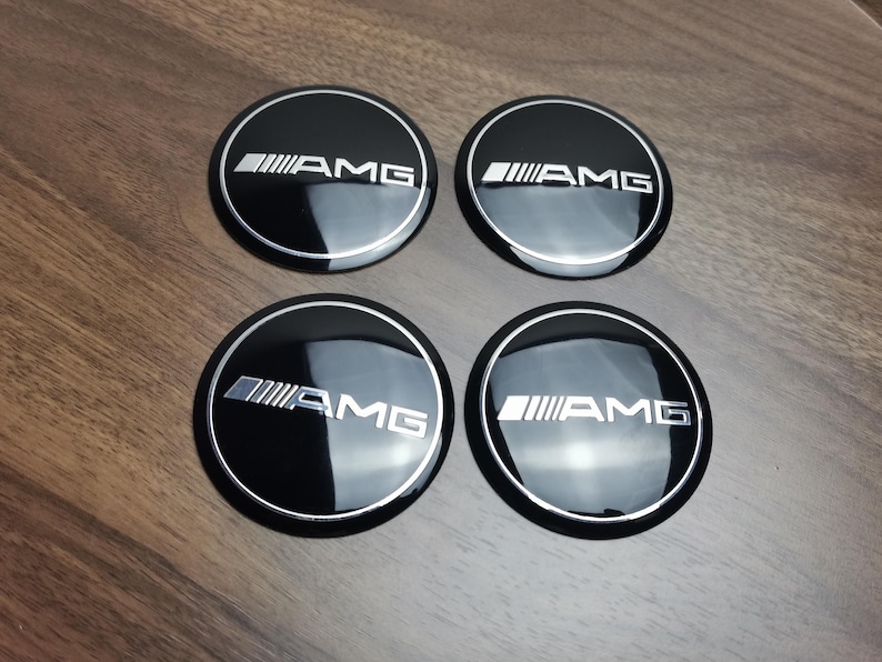4 AMG Wheel Center Stickers Ø65mm for Mercedes Black - Etsy