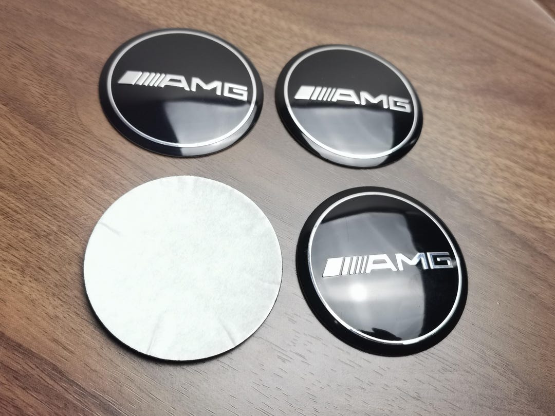 4 AMG Wheel Center Stickers Ø65mm for Mercedes Black - Etsy