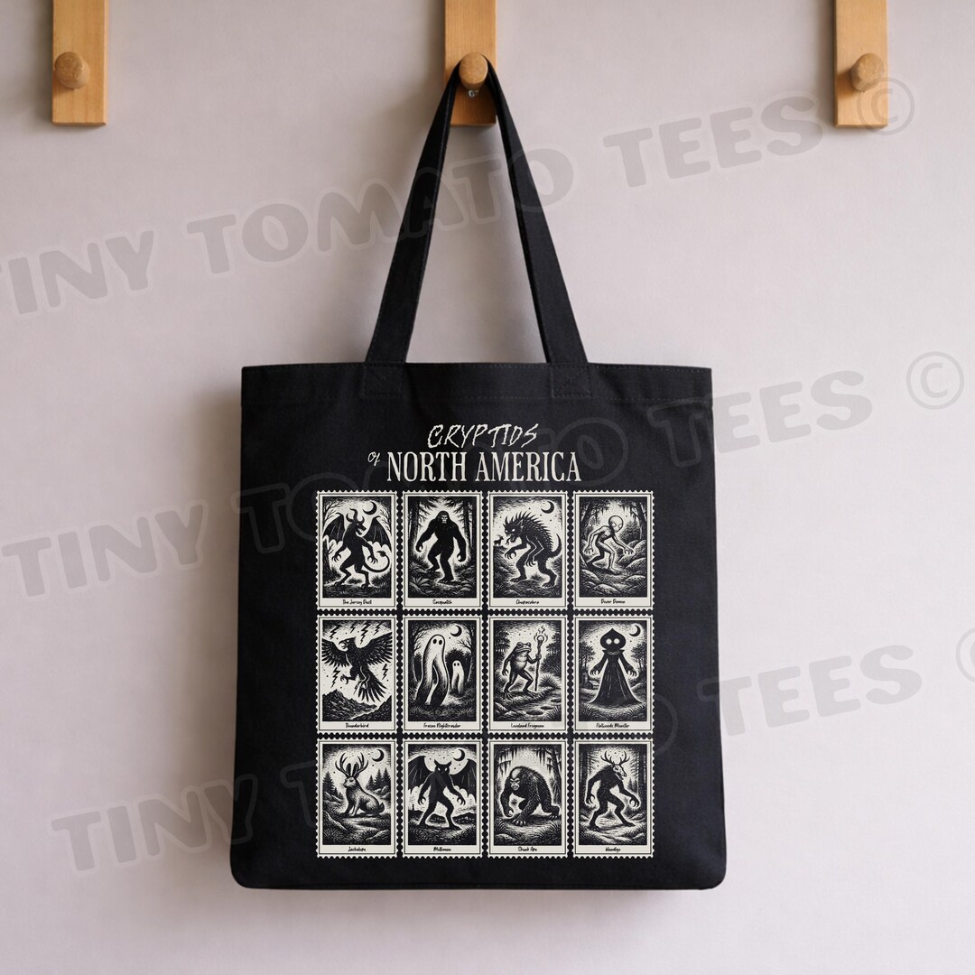 Cryptids of North America Tote, Gift for Cryptid Lover, Folklore ...