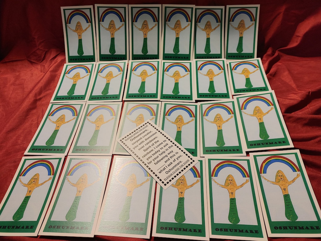 Huge Lot of Oshunmare Orisha Prayer Cards 25 Card Set Osumare Oshumare ...