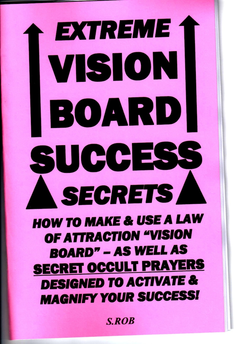 Extreme Vision Board Success Secrets Book by S. Rob. - Etsy