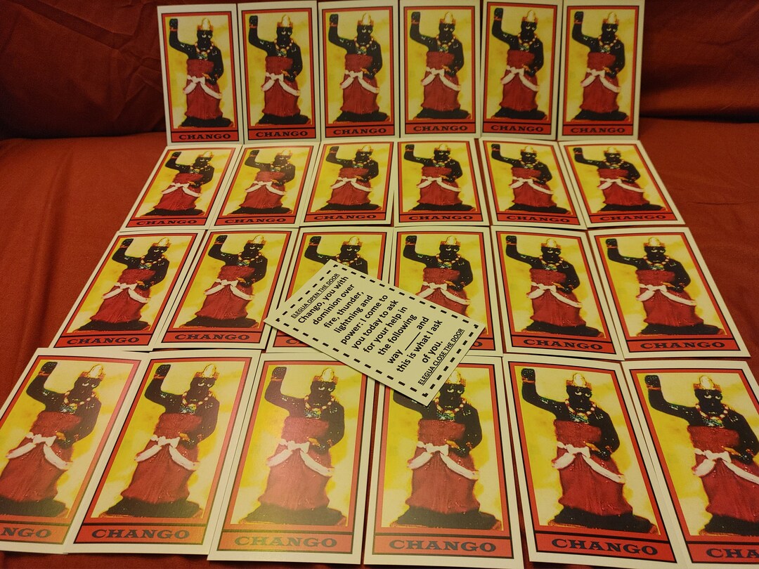 Chango Orisha Prayer Cards - Lot of 25 Card - Etsy