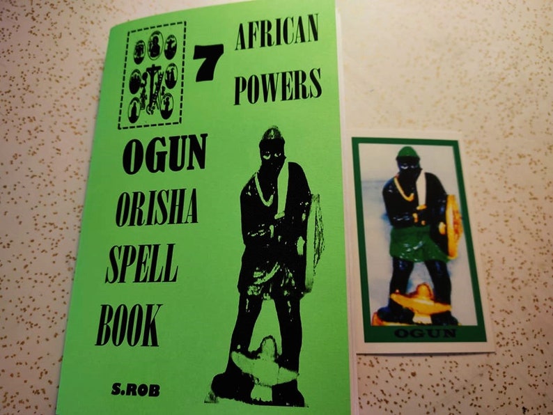 Ogun Orisha Spell Book With Special Prayer Card 80 Pg Staple Bound Book ...