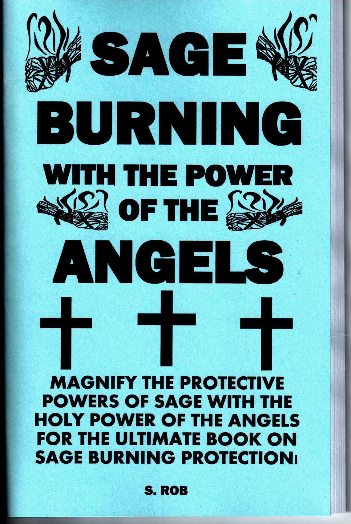Sage Burning With the Power of the Angels Book Protection - Etsy