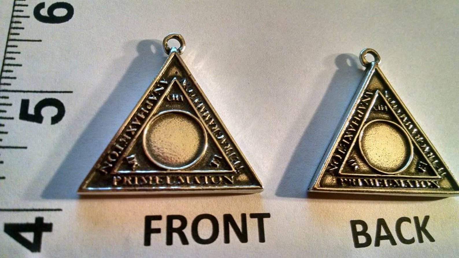 ANAPHAXETON TETRAGRAMMATON Triangle Pendant + Free 30 Inch Neck Cord ...