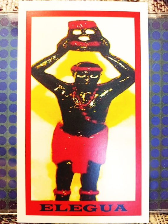 Elegua Orisha Prayer Card 7 African Powers With Prayer on Back - Etsy