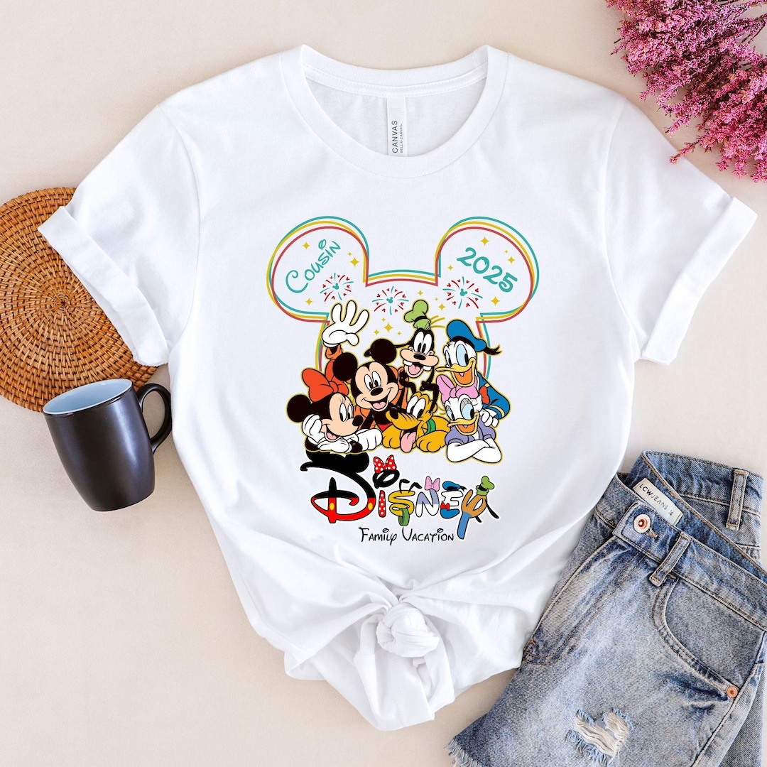Custom Disney Trip 2025 Shirt, Disneyland Family Vacation 2025 Shirt, Disneyworld 2025 Shirts ...