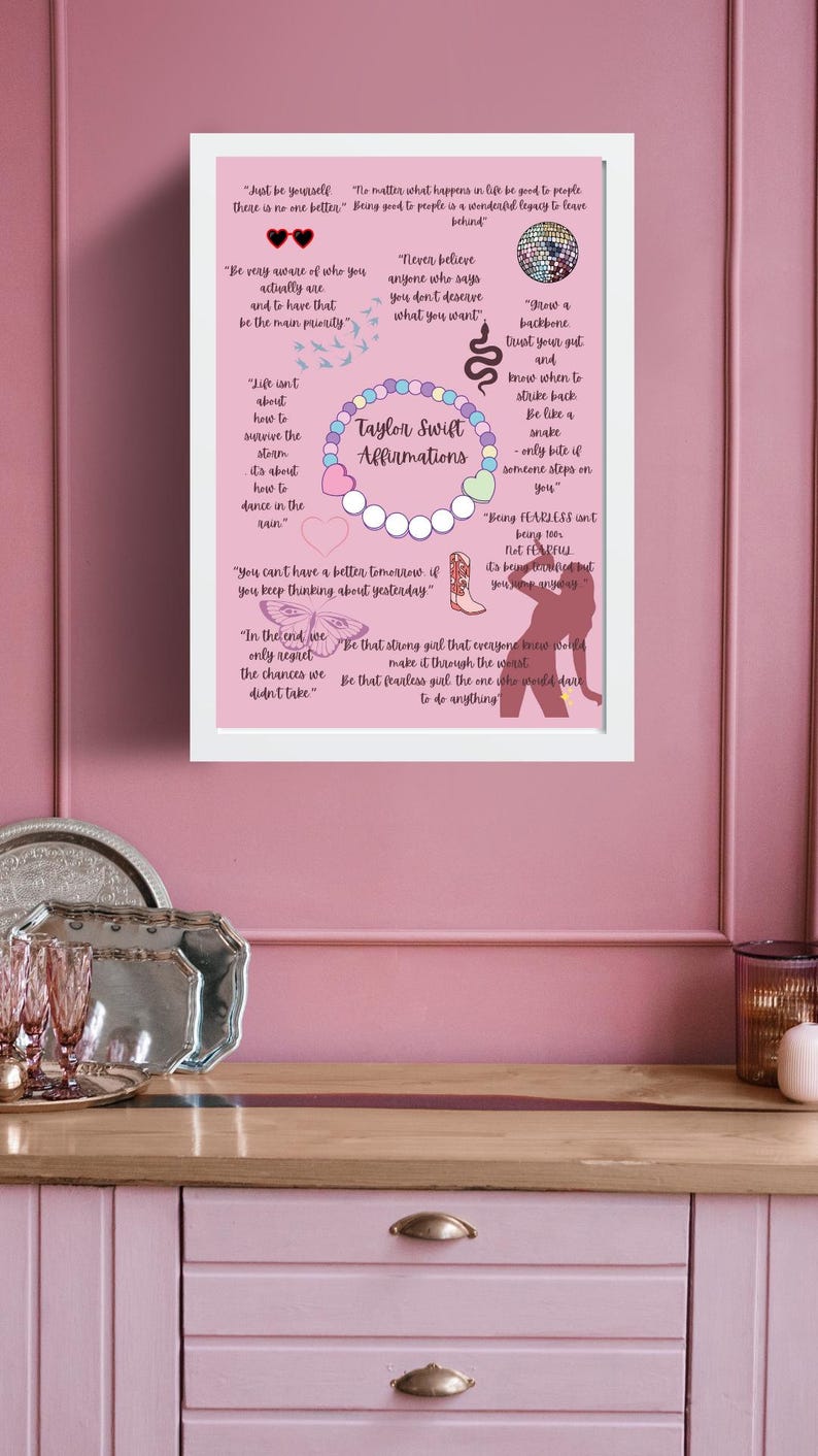 Taylor Swift Inspired Affirmation Poster Digital Print Motivational ...