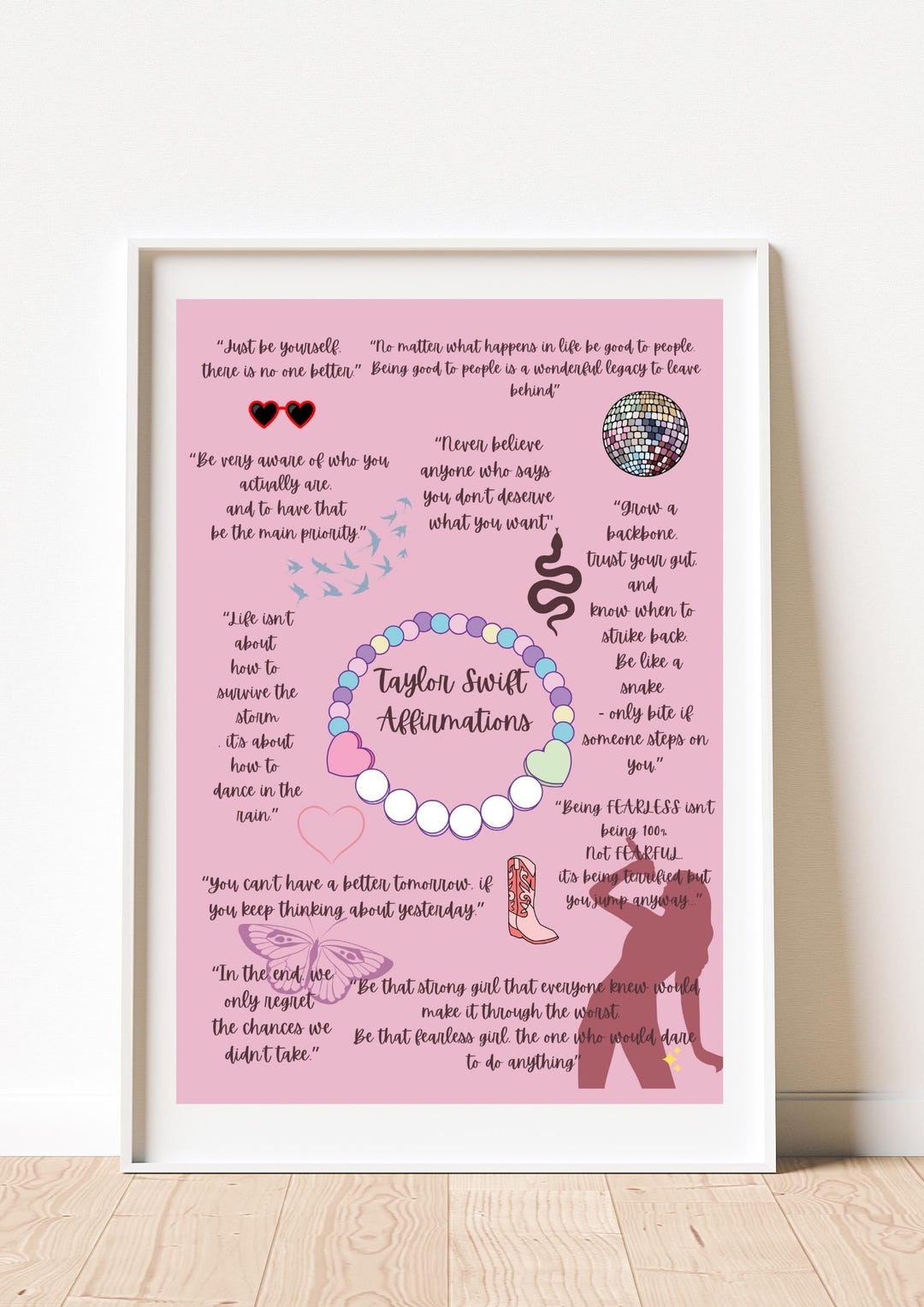 Taylor Swift Inspired Affirmation Poster Digital Print Motivational ...