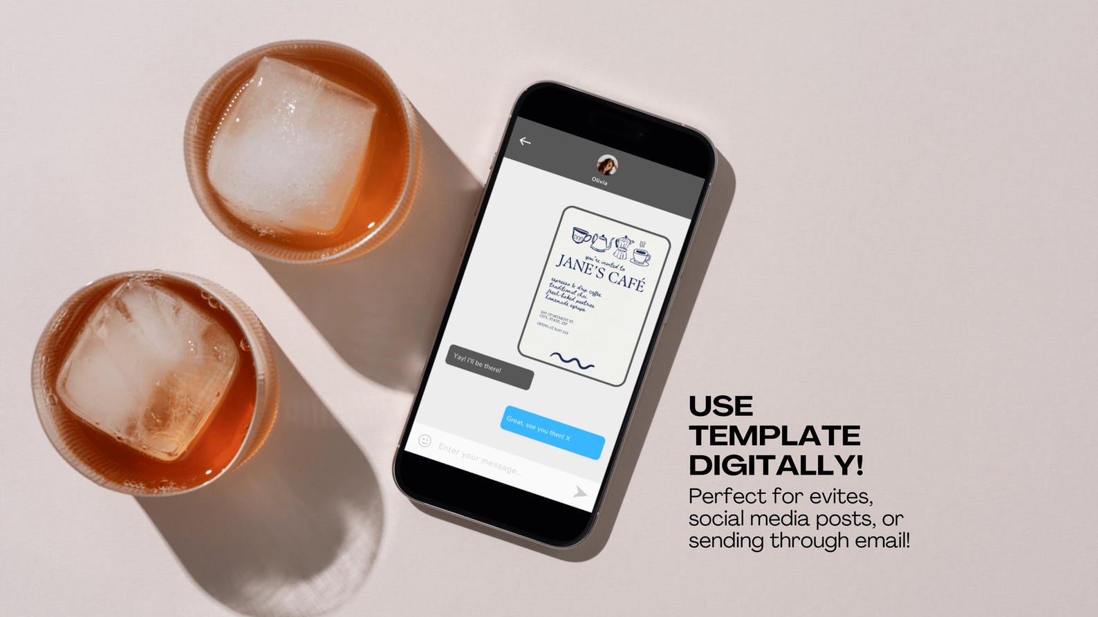 Coffee Shop In-home Party Invitation, at Home Cafe Invite, Customizable ...