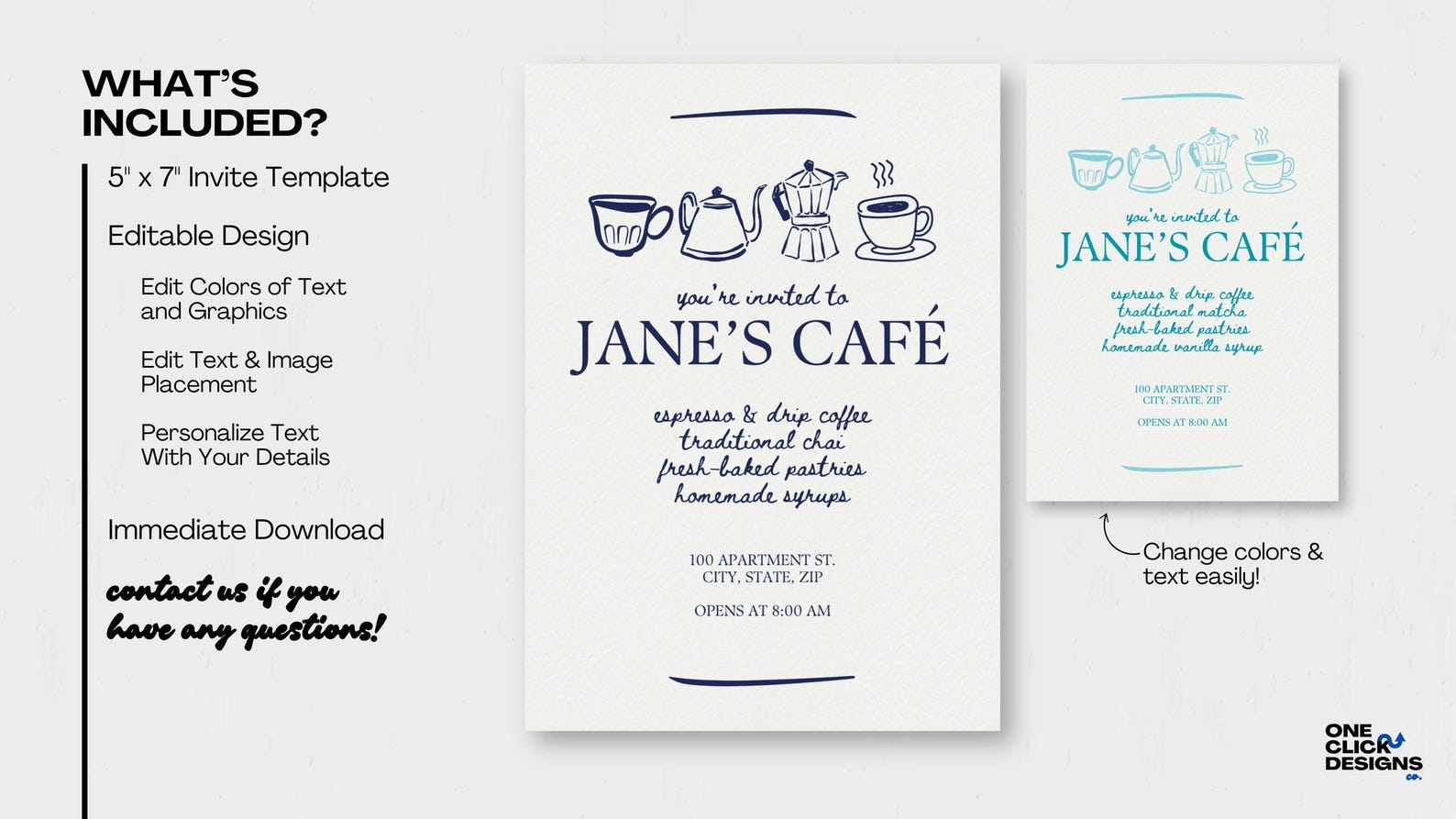 Coffee Shop In-home Party Invitation, at Home Cafe Invite, Customizable ...