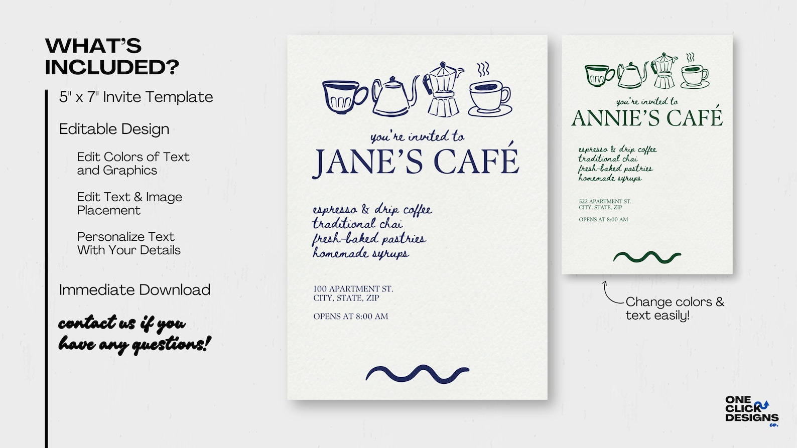 Coffee Shop In-home Party Invitation, at Home Cafe Invite, Customizable ...
