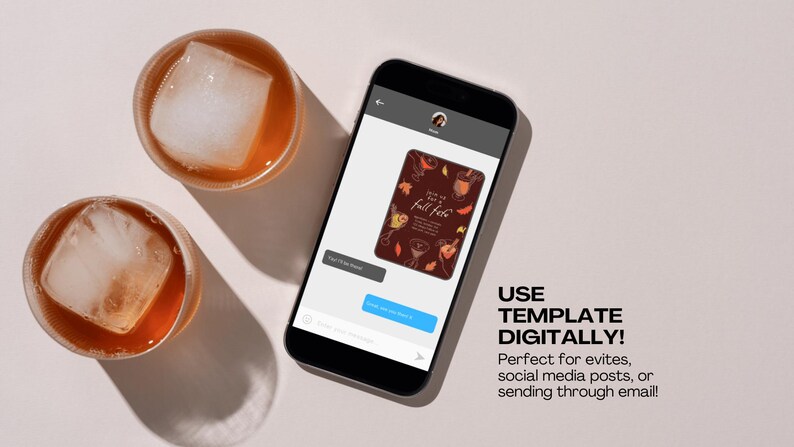 Friendsgiving Invitation: Elegant Autumn Cocktail Party Invite (digital ...