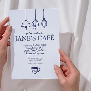 Coffee Shop In-home Party Invitation, at Home Cafe Invite, Customizable ...