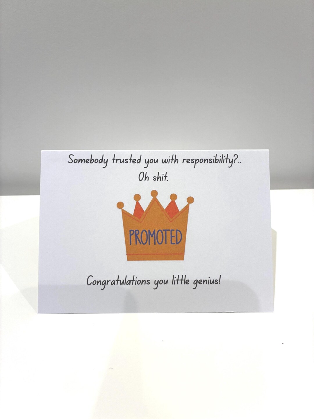 Congratulations on Your Promotion Funny A5 Card - Etsy