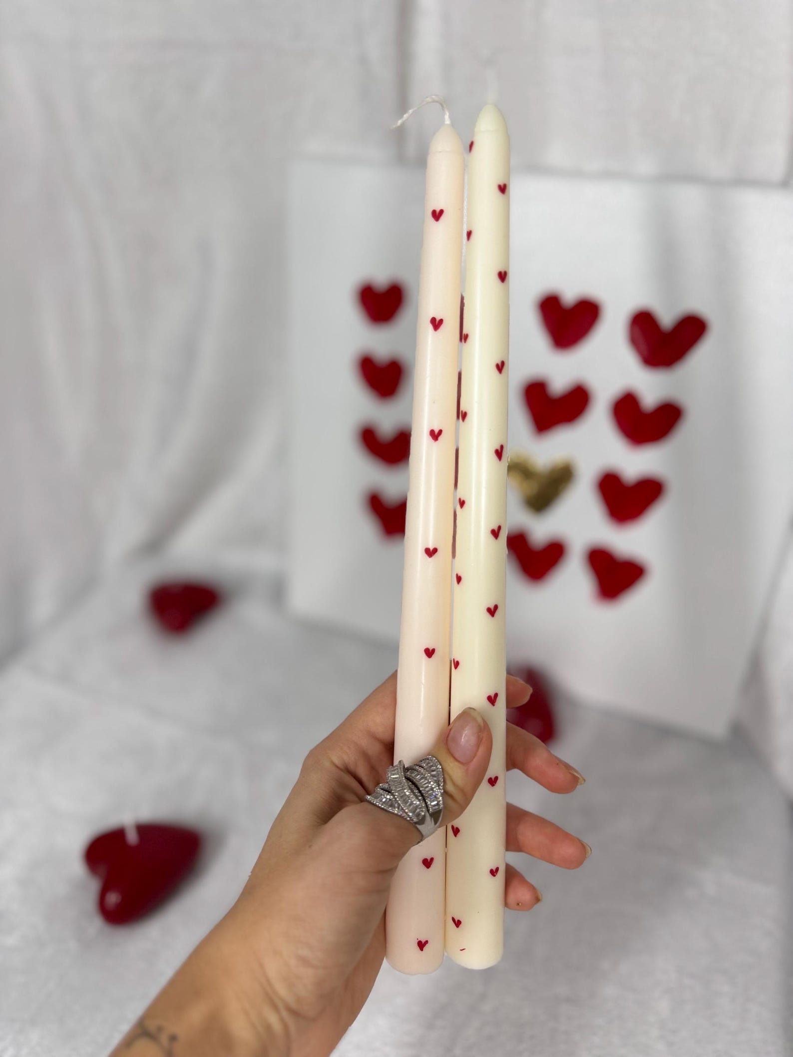 Set of 2 Handmade & Hand-crafted Taper Candles, Home Decor,set Handmade ...