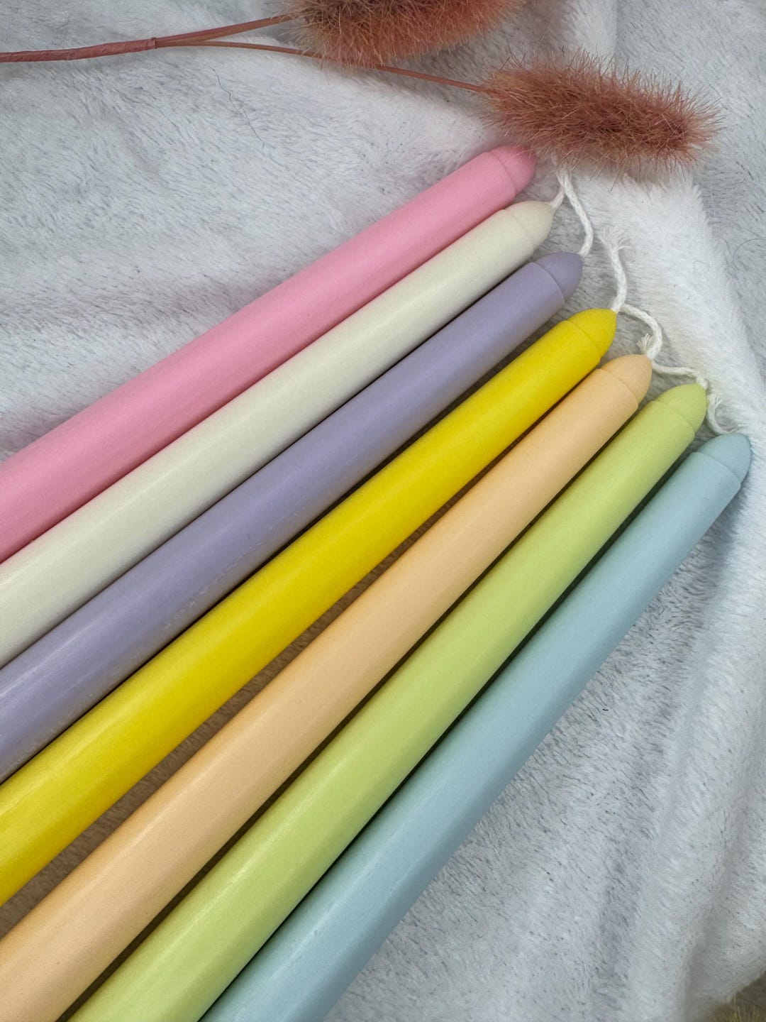 Ester Taper Candles, Colour Taper Candles, Handmade Taper Candles, Long ...