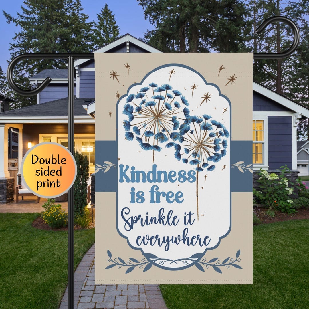 Spread Kindness Garden Flag, Be Kind Yard Flag, Inspirational Quote ...