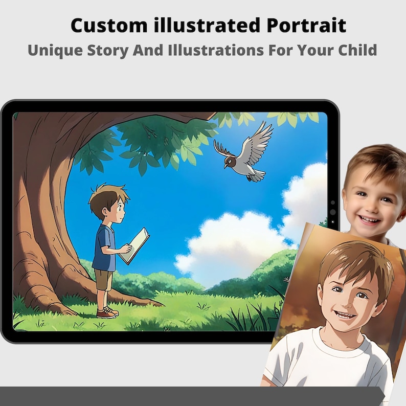 PERSONALISED STORY BOOK With Illustrated Portrait - Your Child as the ...