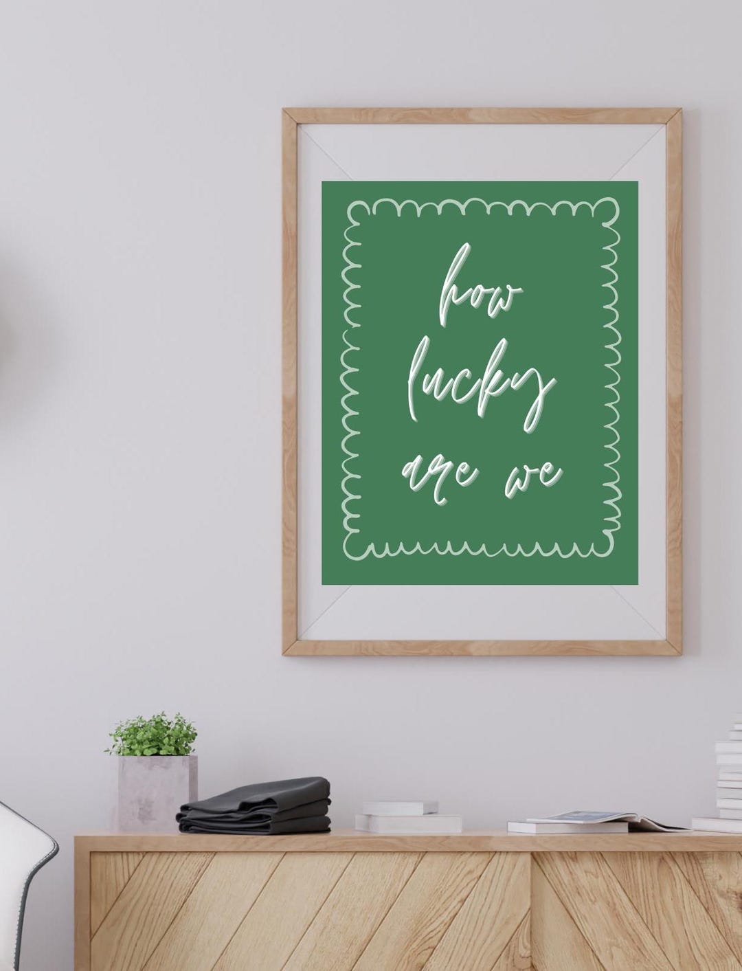 Customizable Digital Poster - Minimalist Statement Green Wall Art With ...