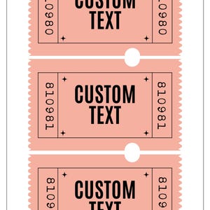 Customizable Printable Raffle Tickets | Editable Template for Events ...