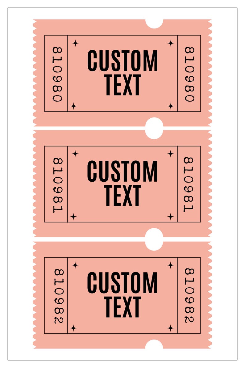 Customizable Printable Raffle Tickets | Editable Template for Events ...