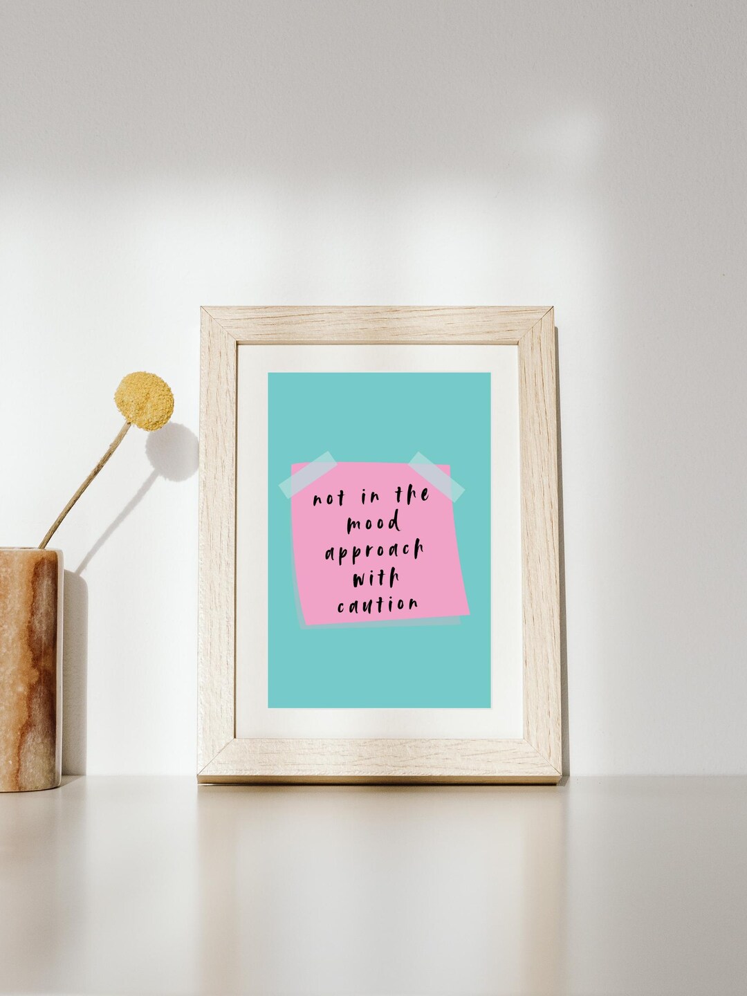 Customizable Digital Sticky Note Print - Aesthetic Wall Decor With ...