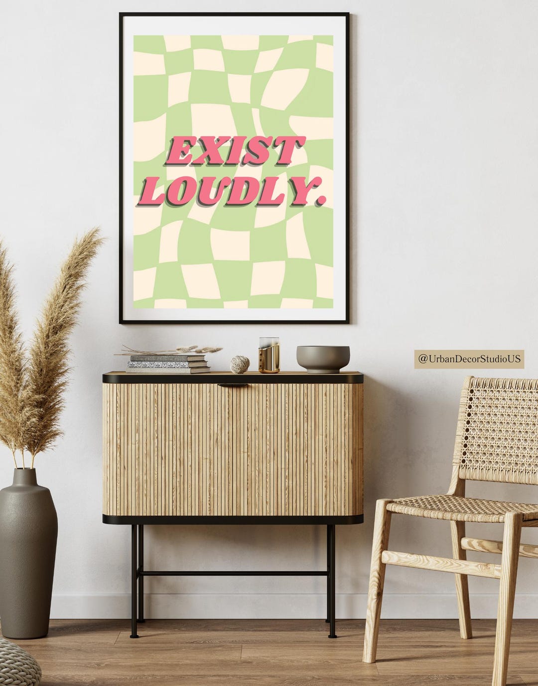 Custom Wall Art - Retro Aesthetic Verbiage Print, Groovy Unique ...