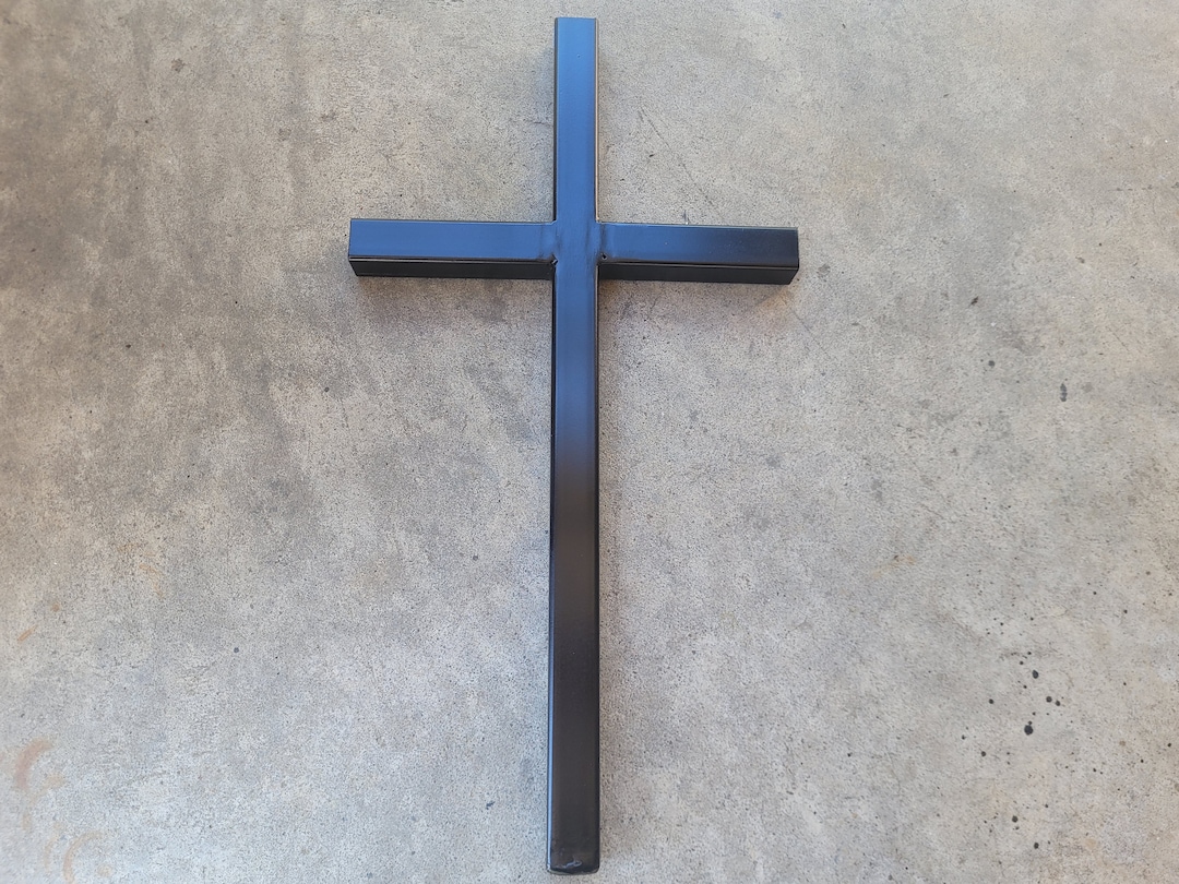 Iron Wall Cross. Handmade and Hand Painted. 18 Inches Tall. Original ...