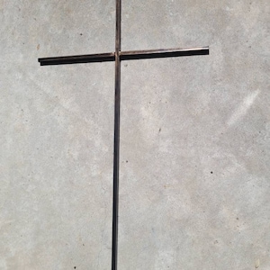 Large Iron Wall Cross. Handmade and Hand Painted. 36 Inches Tall ...
