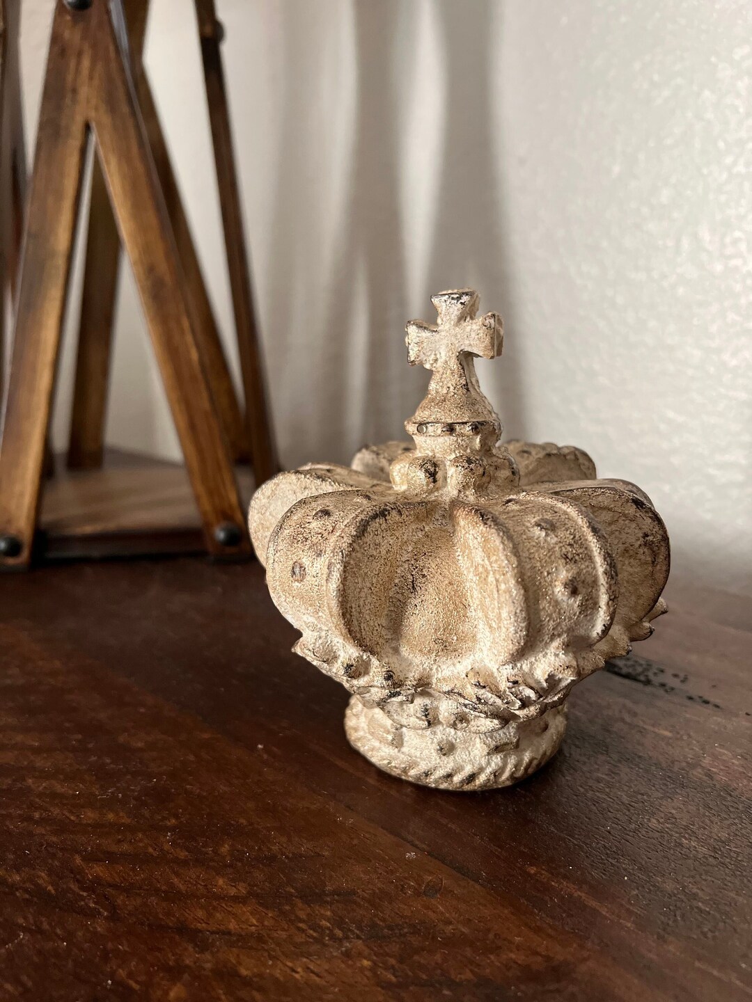 Crown Finial With Cross Top | PICK YOUR COLOR | Tuscan | Medieval ...