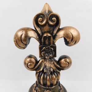 Set of 3 Fleur De Lis Finials - PICK YOUR COLOR - Gold Tabletop ...