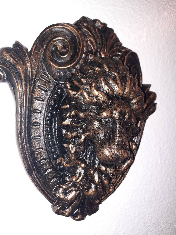 Lion Wall Plaque Pick Your Color Lion Shield Wall Decor | Etsy