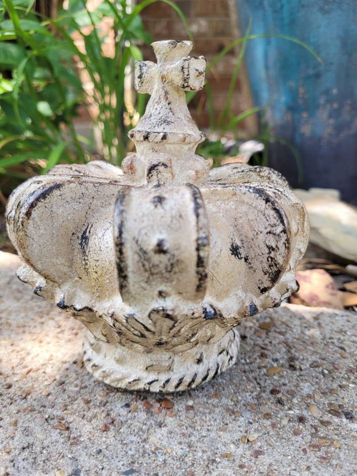 Crown Finial With Cross Top | PICK YOUR COLOR | Tuscan | Medieval ...
