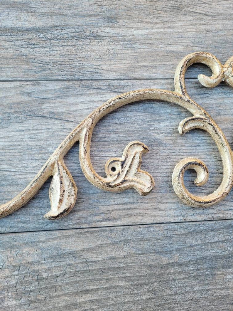 24 In. Cast Iron Topper Pediment Wall Plaque Old World - Etsy