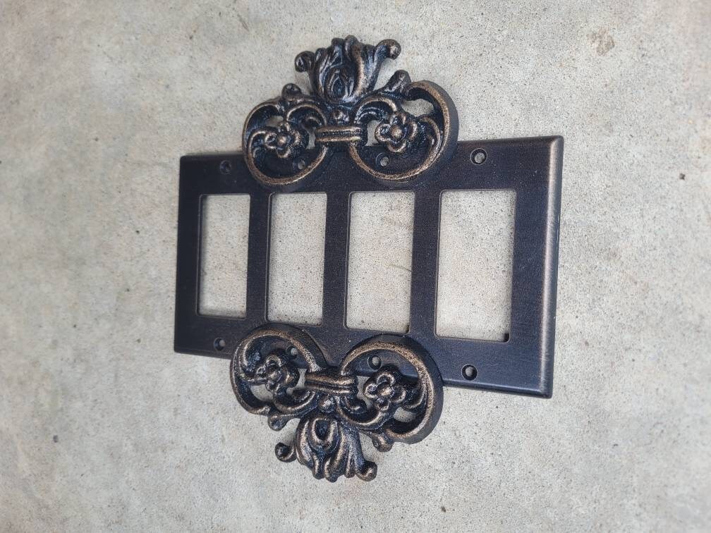 Quad Rocker Plate Cover - PICK YOUR COLOR - 4 Gang Rocker - Old World ...