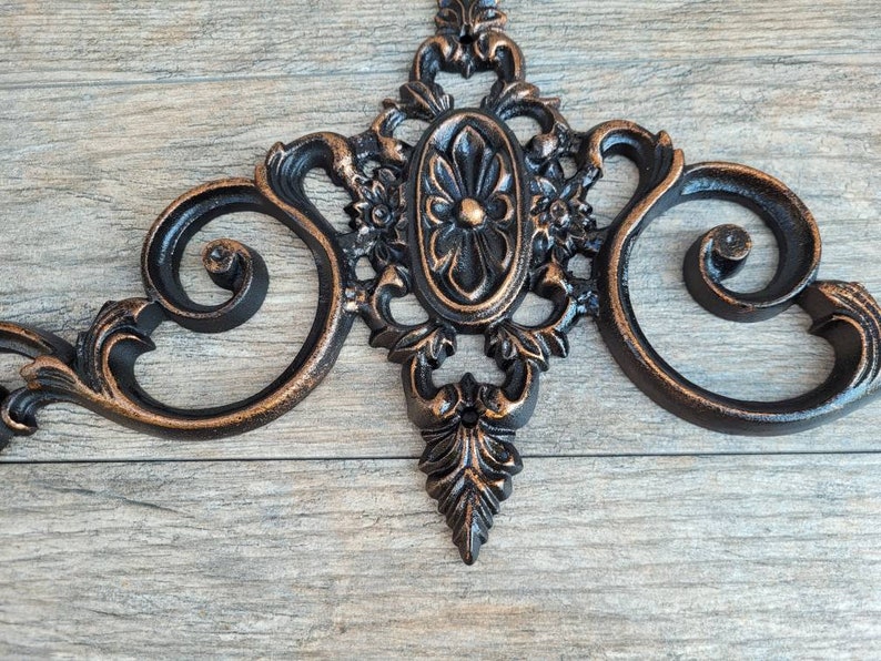 16 In. Cast Iron Topper Pediment Wall Plaque Old World - Etsy