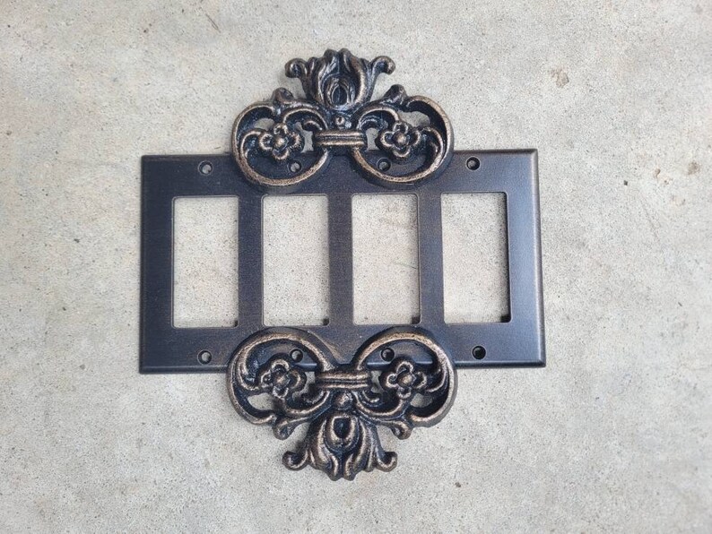 Quad Rocker Plate Cover - PICK YOUR COLOR - 4 Gang Rocker - Old World ...